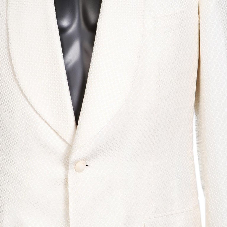 Jack Taylor White Silk Jacquard Custom Evening Jacket For Sale at ...