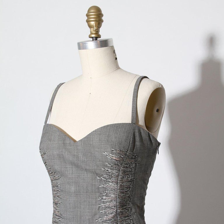 Versace Spring Summer 1998 Prince of Wales check dress. For Sale at ...