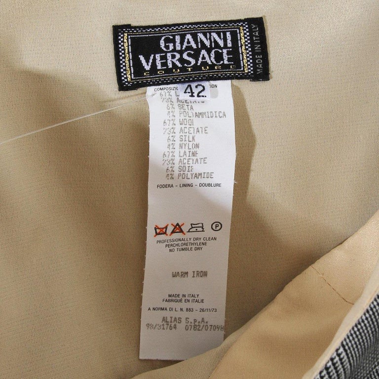 Versace Spring Summer 1998 Prince of Wales check dress. For Sale at ...