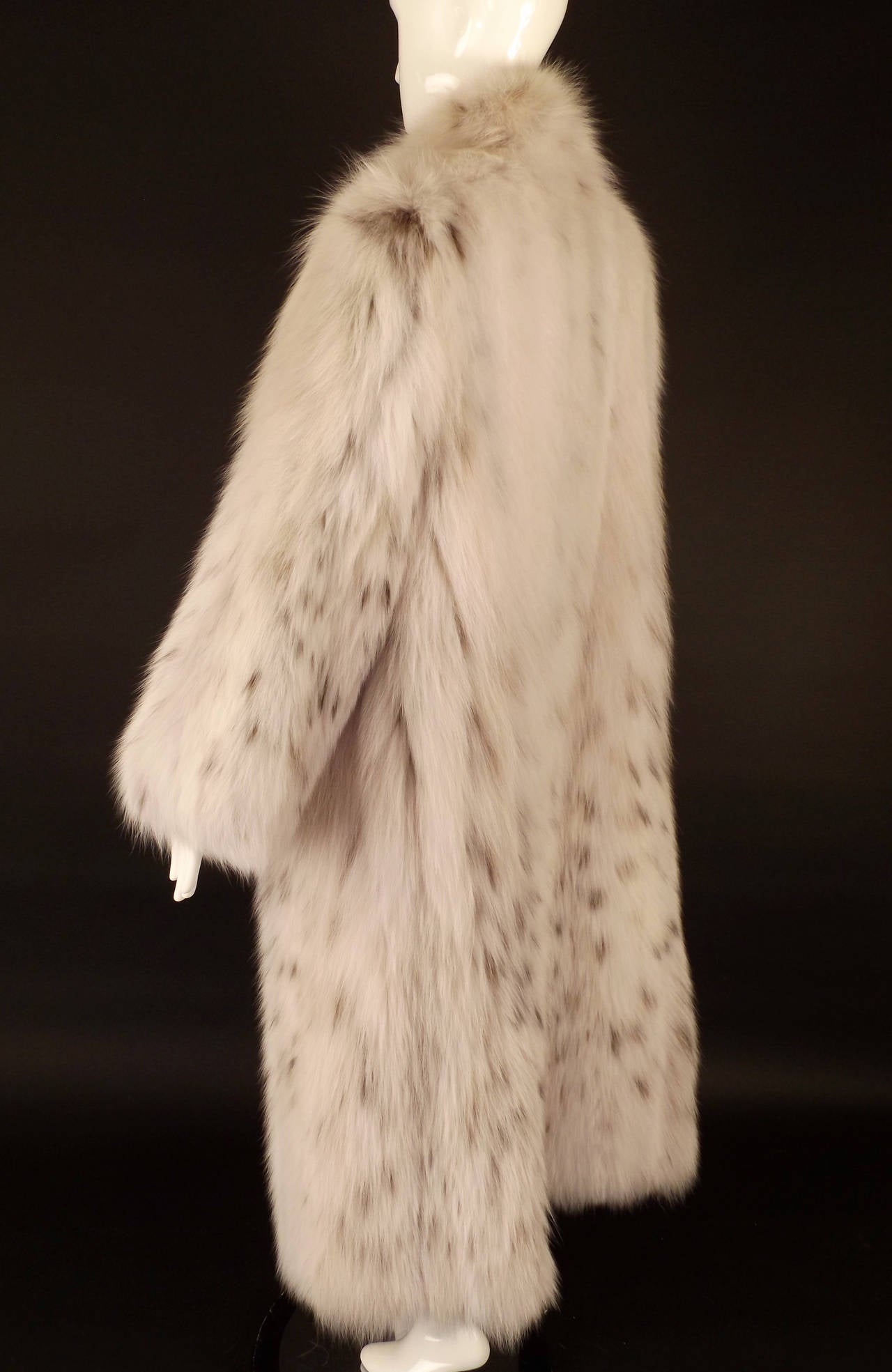 White Chado Full Length Underbelly Lynx Fur Coat at 1stDibs