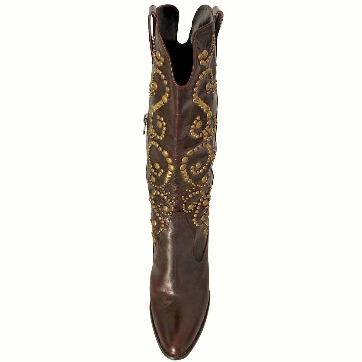 Le Silla Jewel Leather Boots 38 For Sale at 1stdibs