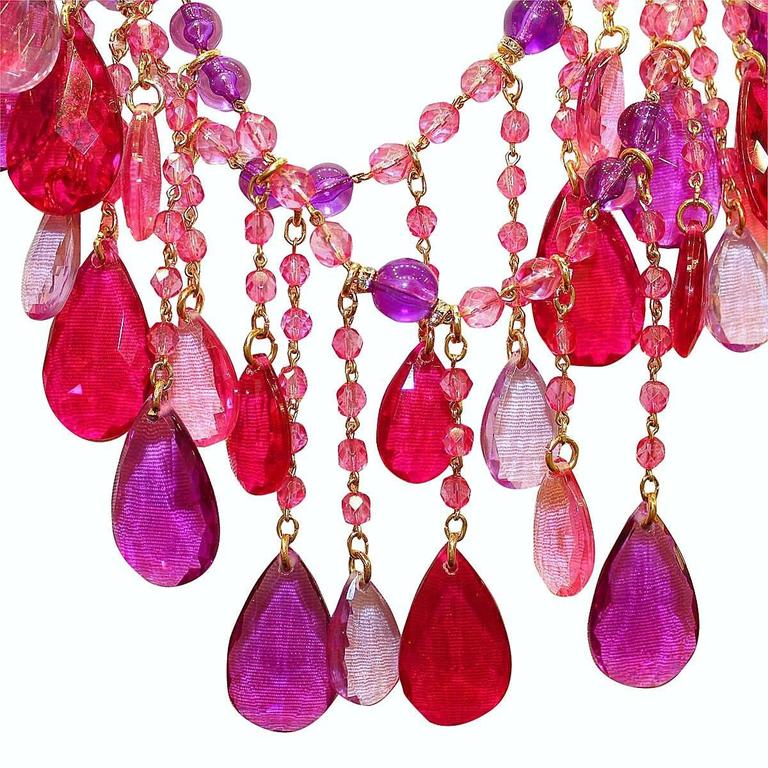 Carlo Zini Milano Multicolored Long Necklace For Sale at 1stDibs