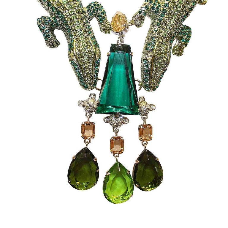 Carlo Zini Milano Crocodiles Necklace For Sale at 1stDibs