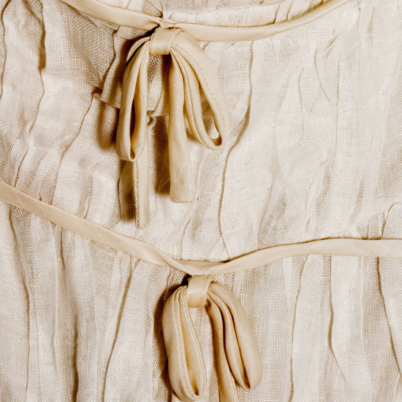 Giambattista Valli Cream Linen Cocktail Dress at 1stDibs