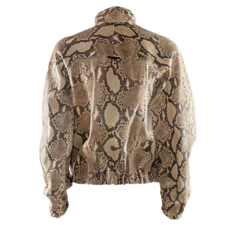 Gucci Camel Real Python Jacket at 1stDibs | gucci python jacket, real ...