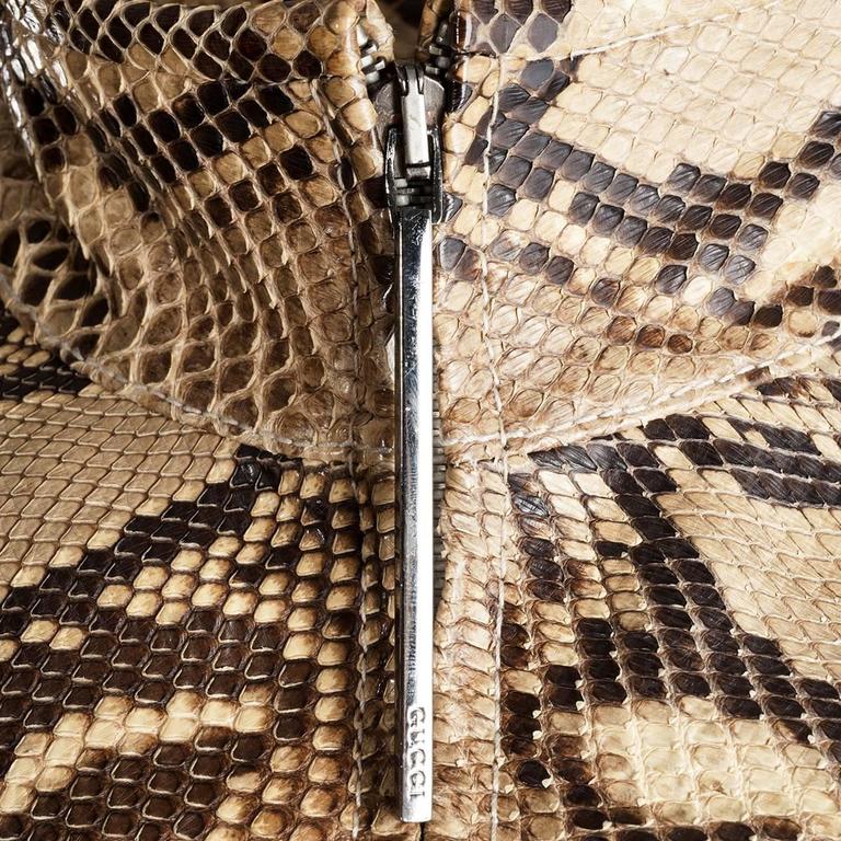 Gucci Camel Real Python Jacket at 1stDibs | gucci python jacket, real ...