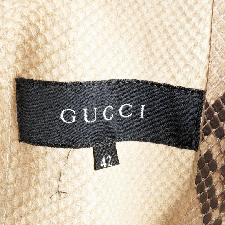 Gucci Camel Real Python Jacket at 1stDibs | gucci python jacket, real ...