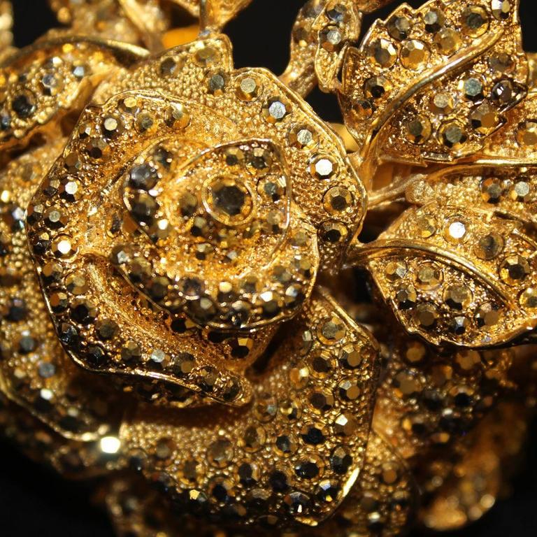 Unique Carlo Zini Golden Rose Bracelet For Sale at 1stDibs