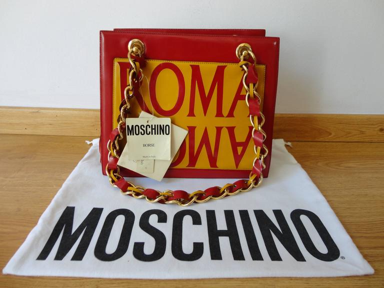 RARE 90´s Moschino ROMA/AMOR Bag at 1stDibs