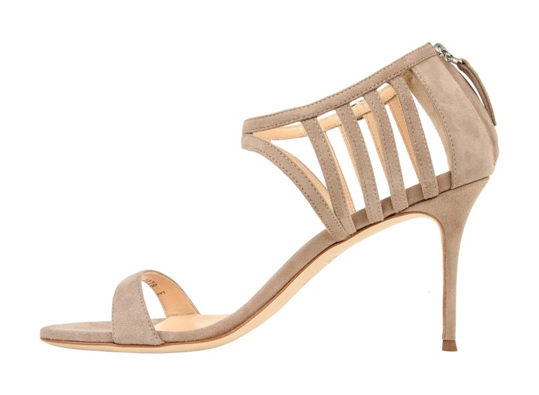 Giuseppe Zanotti Shoe Suede Camel Open Toe 39 / 9 New For Sale at 1stDibs