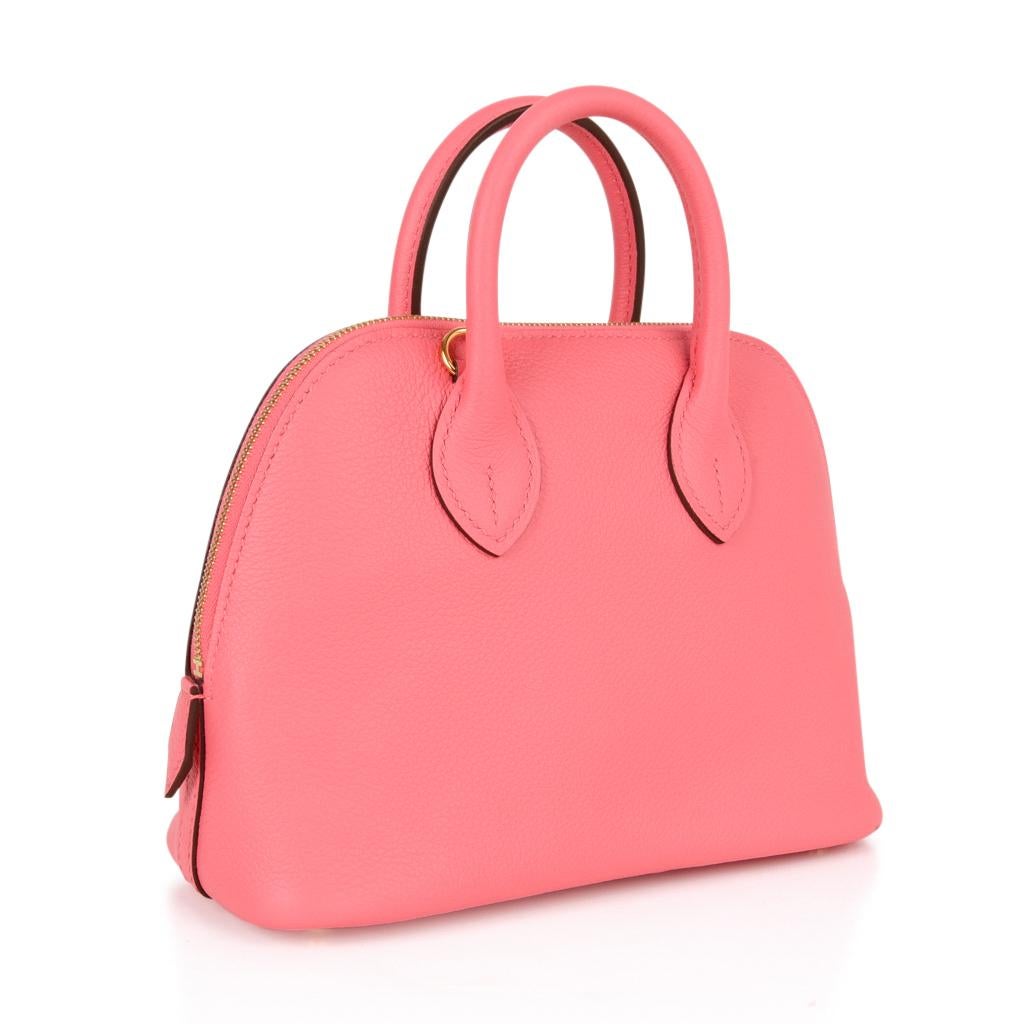 Hermes Mini Bolide 1923 Bag Rose Azalee Evercolor at 1stDibs | hermes ...