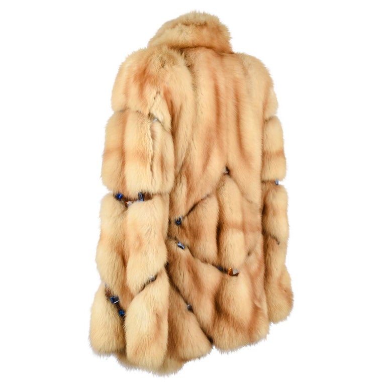 Russian Sable Fur Coat / Jacket Jeweled Unique Striking 6 / 8 at 1stDibs