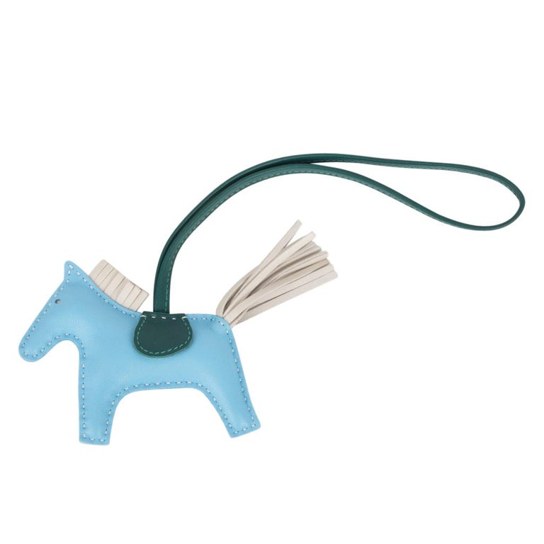 Hermes Rodeo Bag Charm PM Blue Bleu Celeste Rodeo Horse at 1stDibs ...