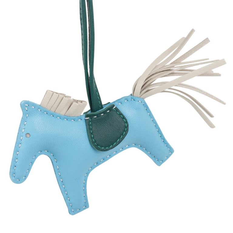 Hermes Rodeo Bag Charm PM Blue Bleu Celeste Rodeo Horse at 1stDibs ...