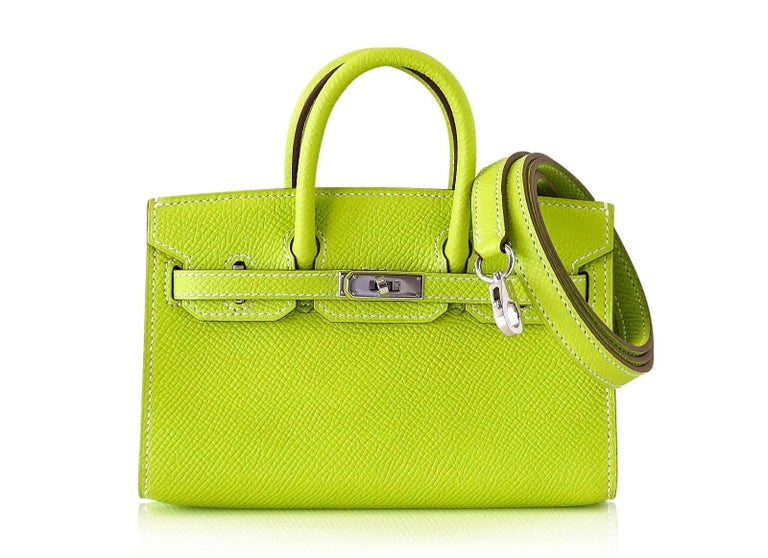 Hermes Birkin Bag Tiny Miniature Micro Kiwi Epsom Limited Edition at ...