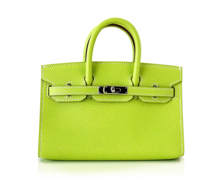 Hermes Birkin Bag Tiny Miniature Micro Kiwi Epsom Limited Edition at ...