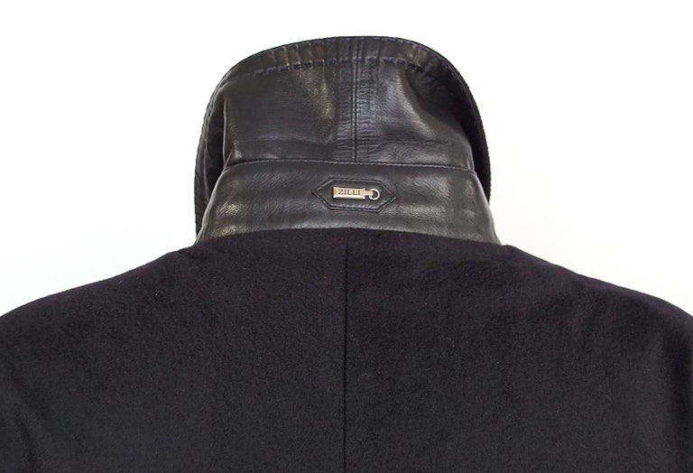 Zilli Men's Cashmere Bomber Jacket Fur Lined Marine Navy 58 at 1stDibs ...