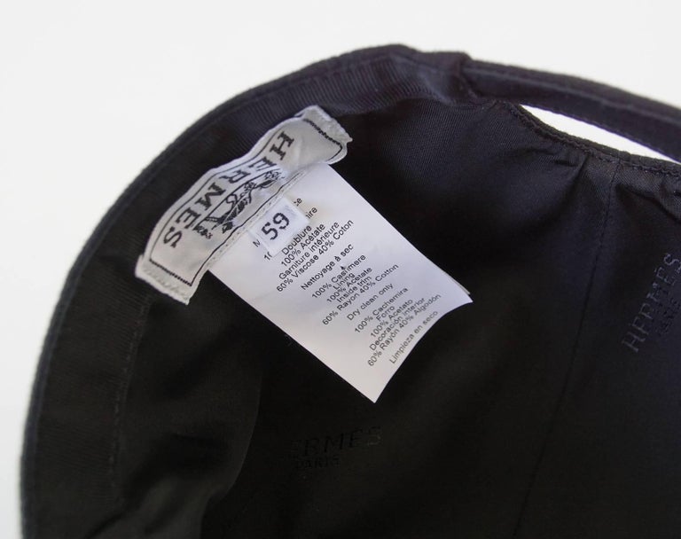 Hermes Hat Cashmere Spider Robot Limited Edition Black Cap 59 at ...