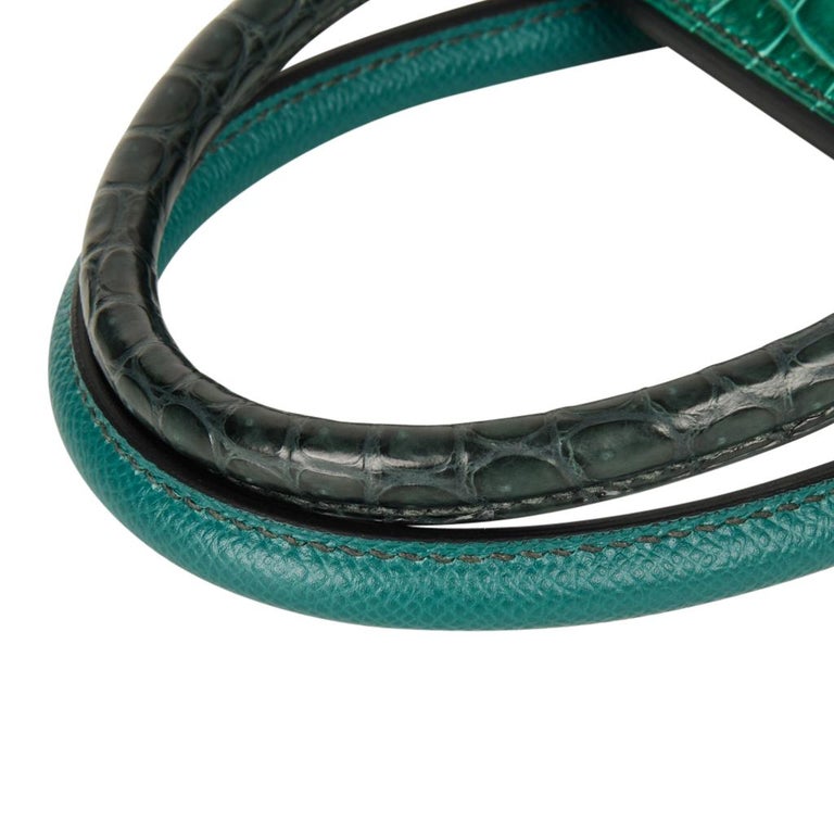 Hermes Birkin 30 Bag Limited Edition Camouflage Emerald Green Crocodile ...