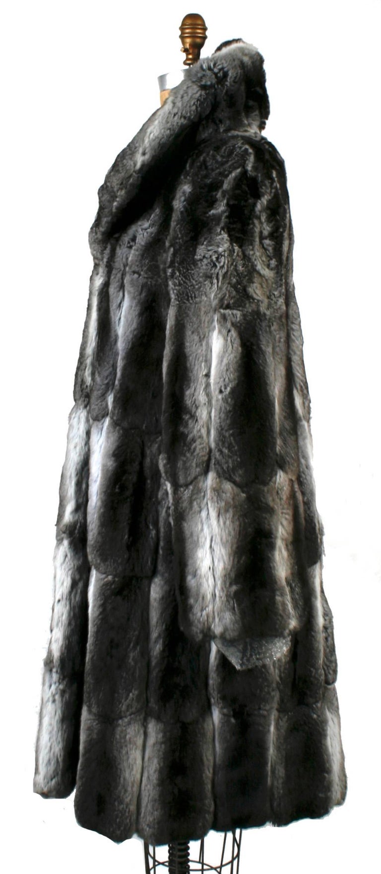 Revillon Grey Chinchilla Fur Coat For Sale at 1stDibs | grey chinchilla ...