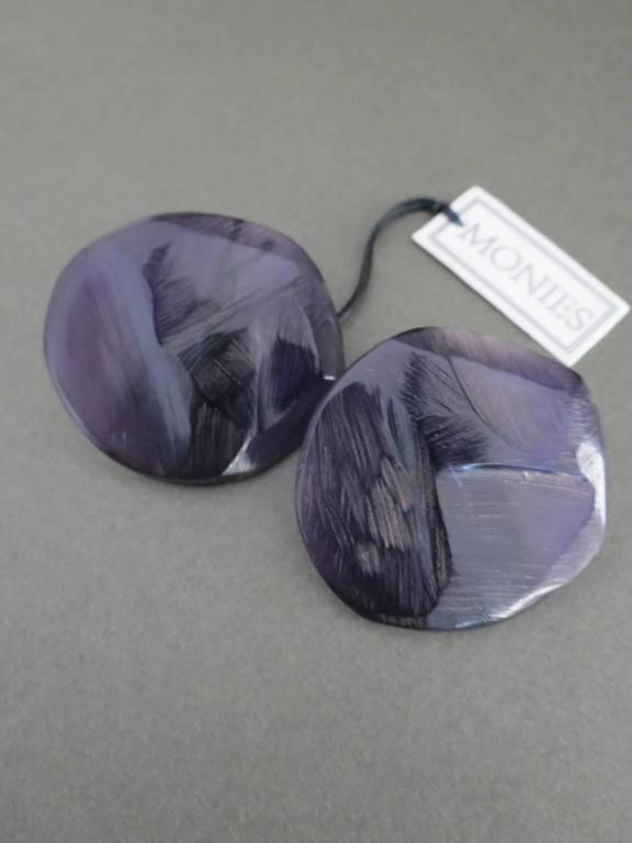 Danish Monies Gerda Lynggaard Lucite Earrings For Sale at 1stDibs