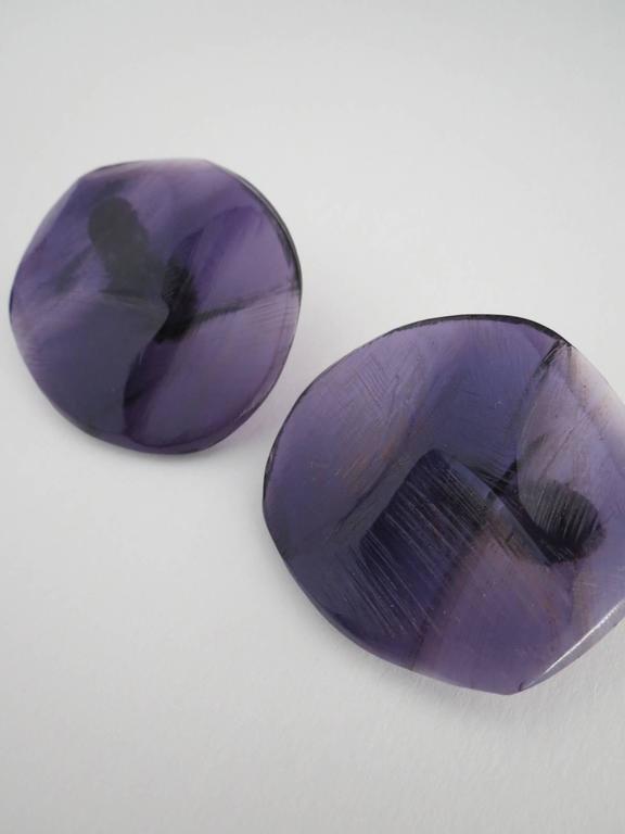 Danish Monies Gerda Lynggaard Lucite Earrings For Sale at 1stDibs