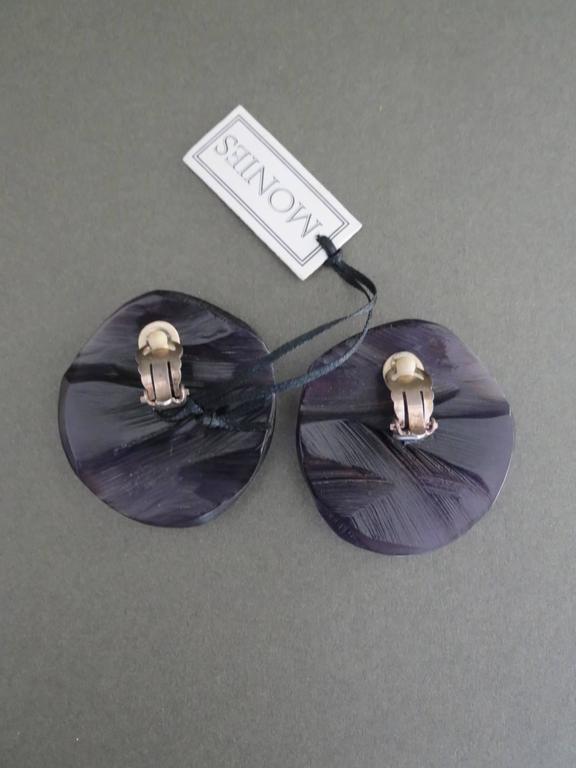 Danish Monies Gerda Lynggaard Lucite Earrings For Sale at 1stDibs