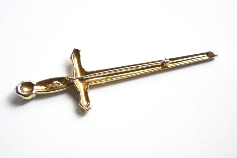 1940s Mazer Jeweled Rhinestone Tiger Sword at 1stDibs