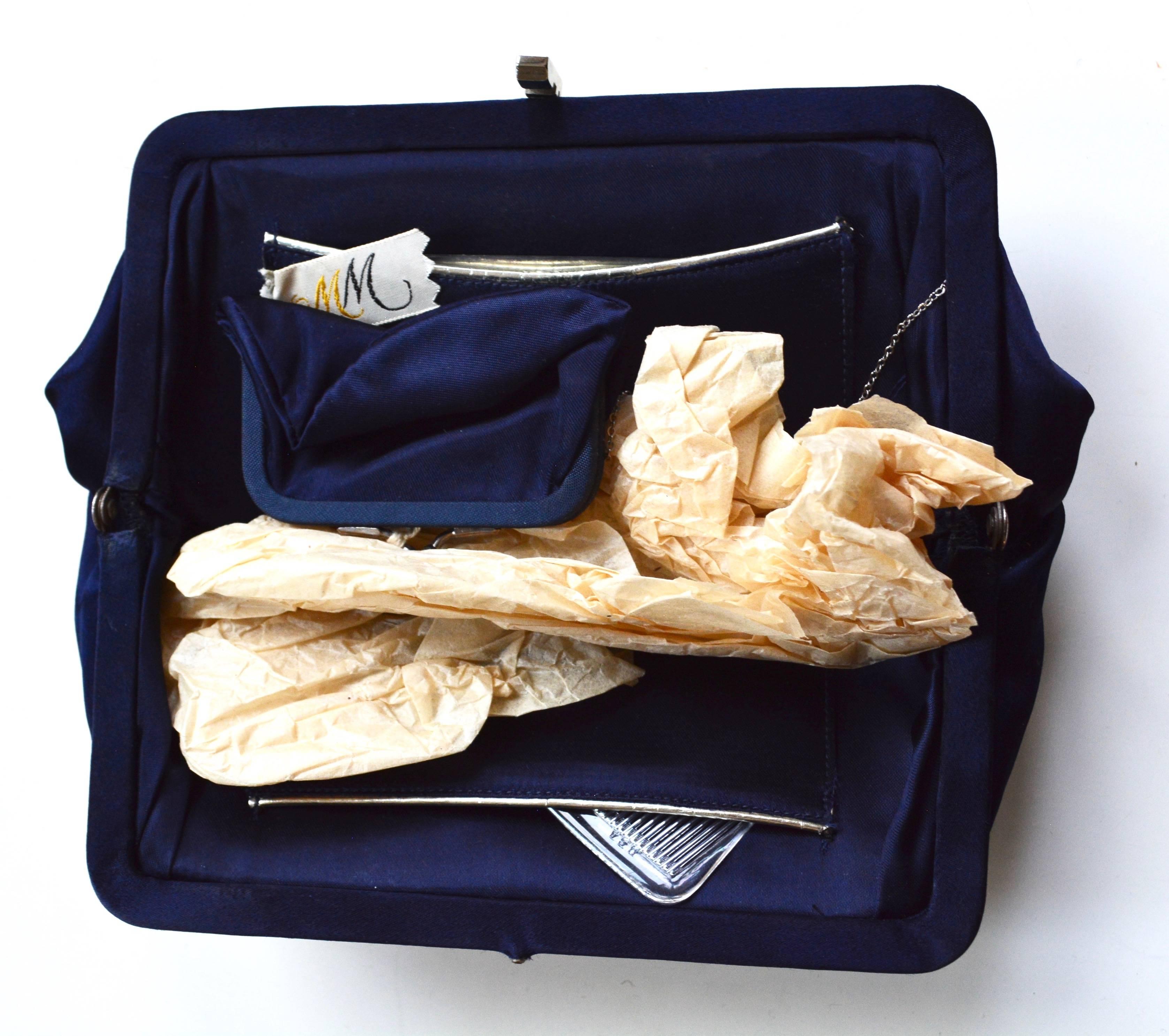 Morris Moskowitz Starlight Satin Clutch at 1stDibs