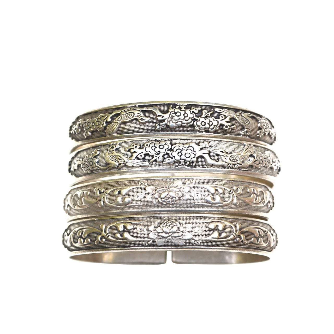 Antique Chinese Silver Bracelets at 1stDibs | chinese silver bangle