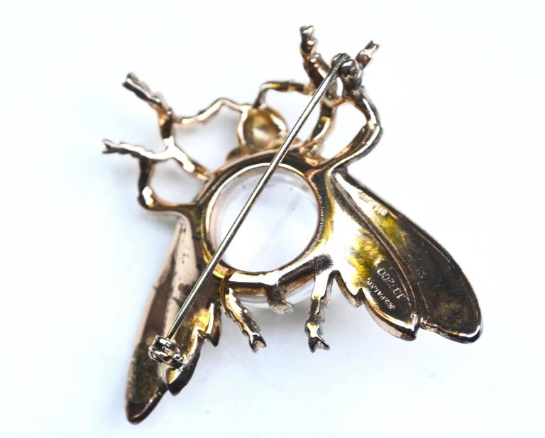 Rare Large Trifari Jelly Belly Fly Brooch / Insect For Sale at 1stDibs