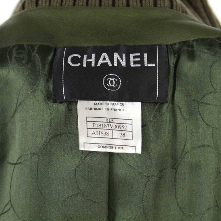 2001s Chanel Green Leather Jacket at 1stDibs