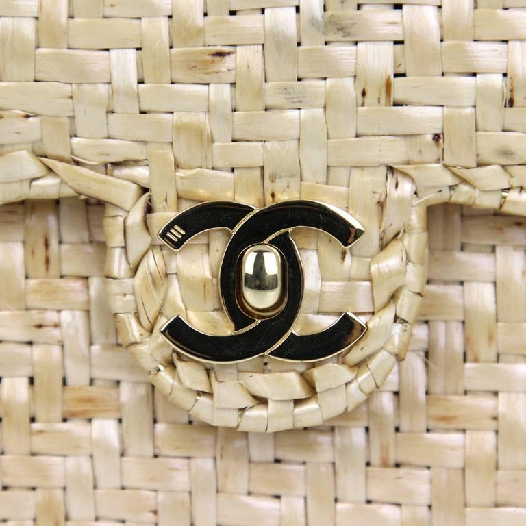 2000s Chanel Rattan Mini Flap Bag at 1stDibs