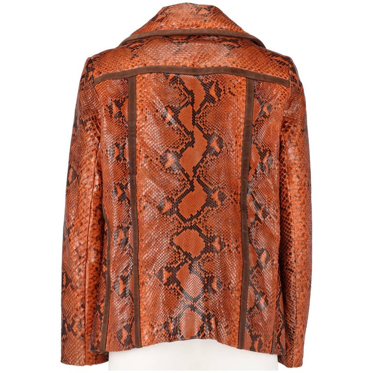 2000s Prada Brown Python Skin Vintage Jakcet at 1stDibs