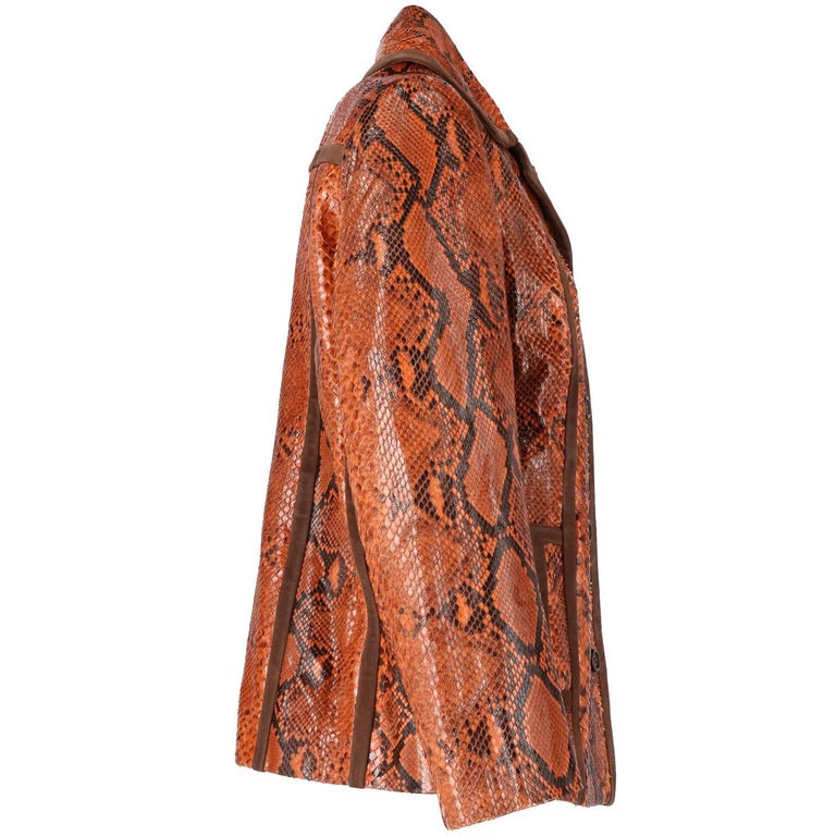 2000s Prada Brown Python Skin Vintage Jakcet at 1stDibs