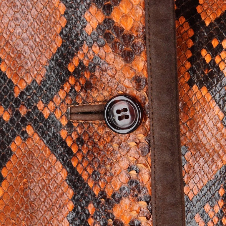 2000s Prada Brown Python Skin Vintage Jakcet at 1stDibs
