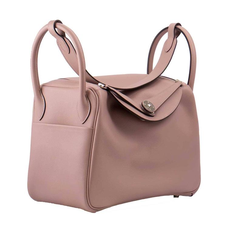 Hermes Lindy 30 Evercolor Glycine 4W Palladium Hardware. at 1stDibs