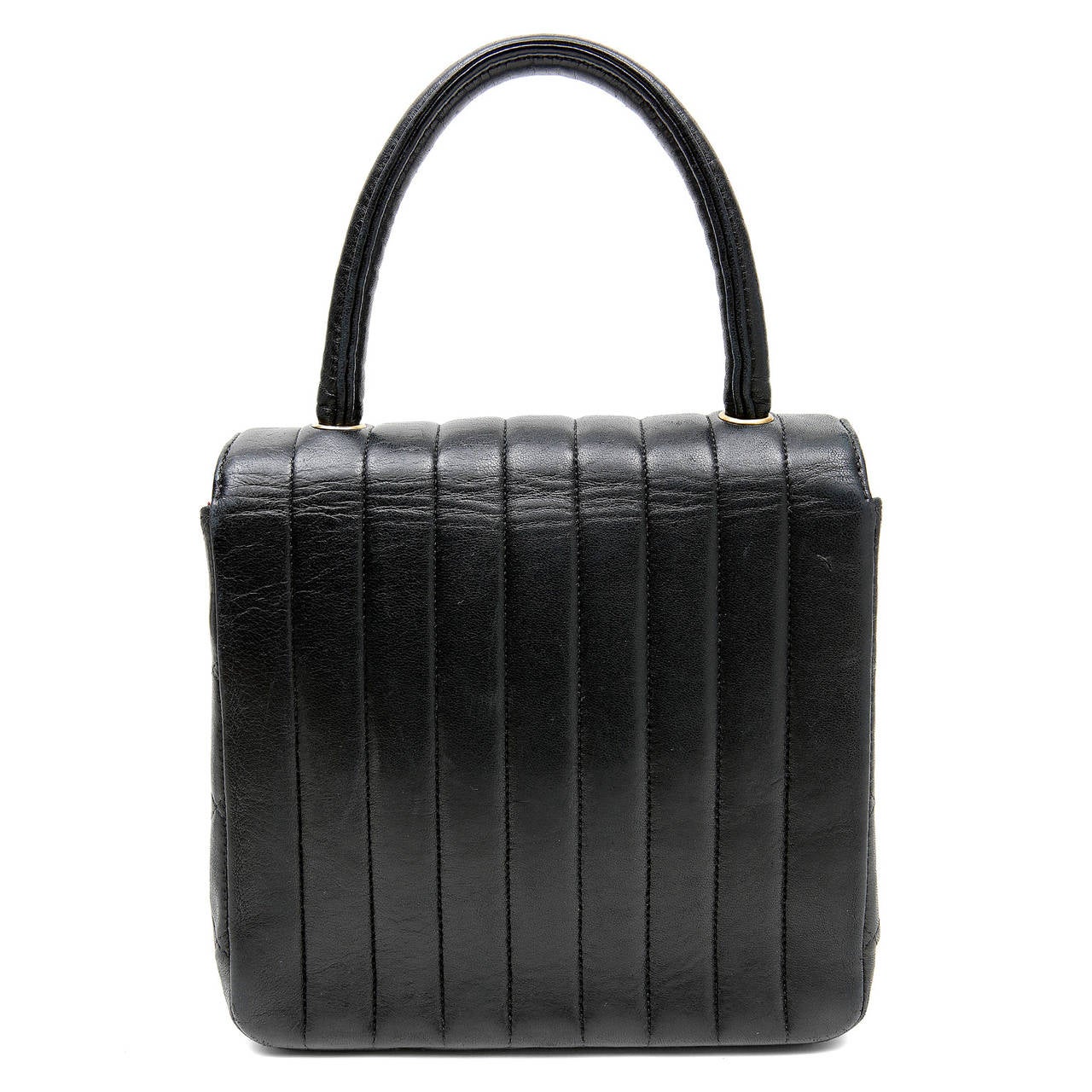 Chanel Black Leather Mini Kelly Bag at 1stDibs | chanel mini kelly bag