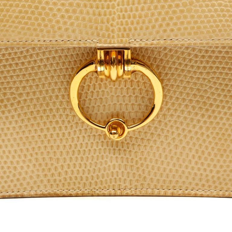 Hermès Beige Lizard Shoulder Bag- Vintage at 1stDibs