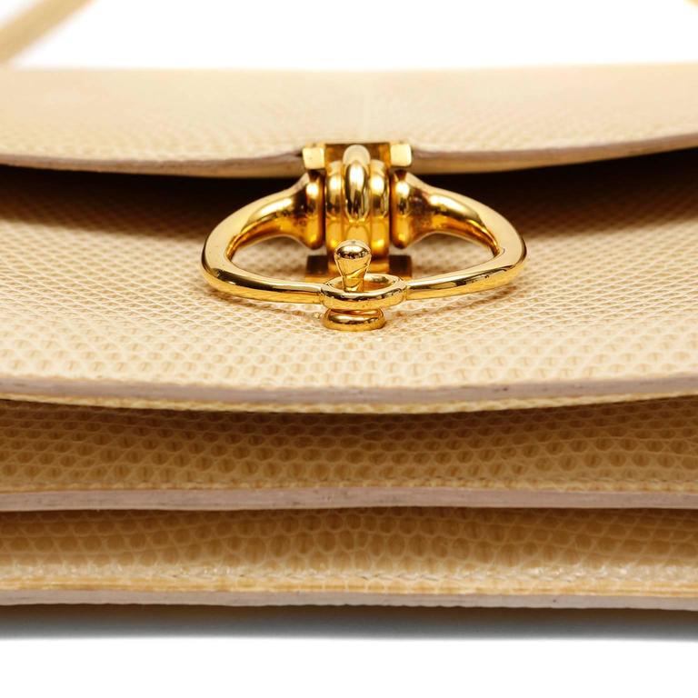 Hermès Beige Lizard Shoulder Bag- Vintage at 1stDibs