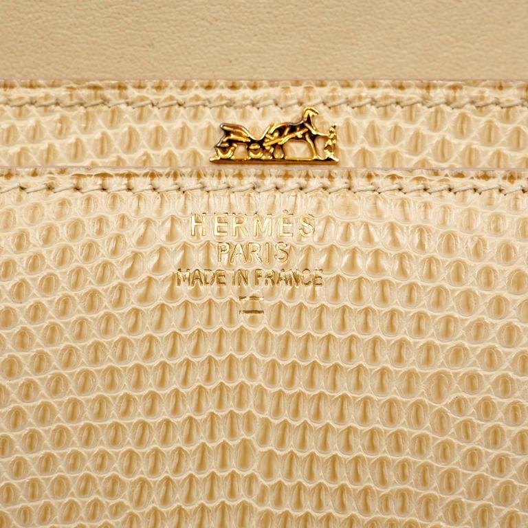 Hermès Beige Lizard Shoulder Bag- Vintage at 1stDibs