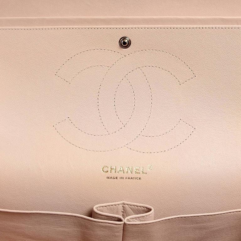 Chanel Light Pink Lambskin Jumbo Classic at 1stDibs