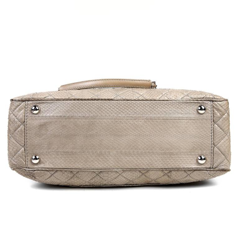 Chanel Taupe Python Large Shopper Tote at 1stDibs | chanel large ...