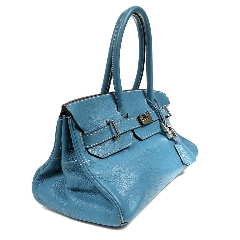 Hermès Blue Jean Togo Leather JPG Birkin with PHW at 1stDibs