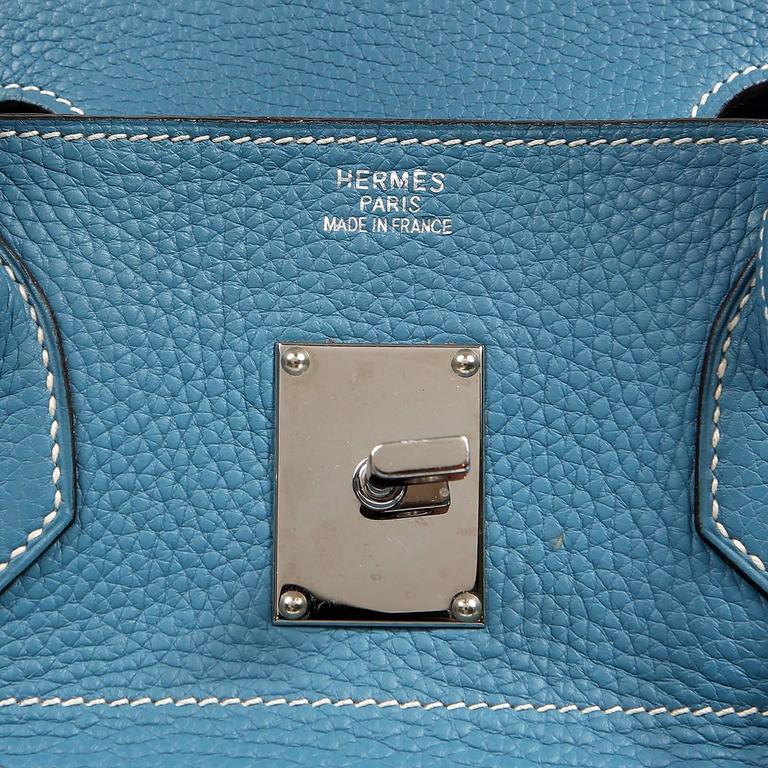 Hermès Blue Jean Togo Leather JPG Birkin with PHW at 1stDibs