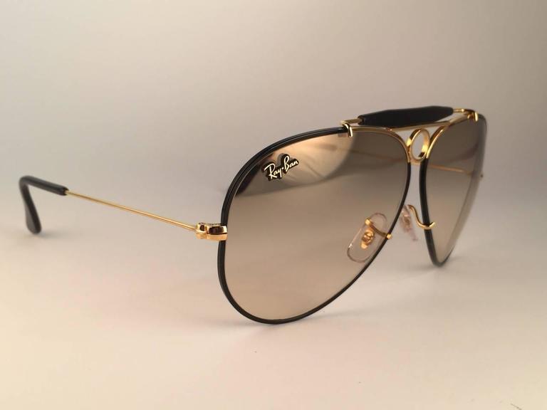 New Ray Ban Precious Metals 24K Gold and Black Shooter 62Mm USA ...