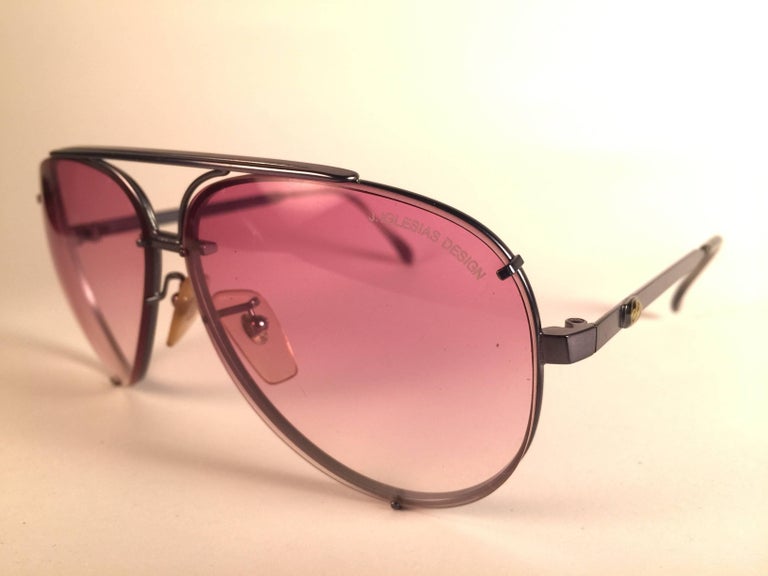 New Vintage Julio Iglesias Design Sunglasses Rose Gradient Lens 1980 ...