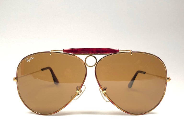 Ray Ban Vintage Shooter Tortuga 62Mm B15 Lenses B / L Sunglasses, 1980s ...