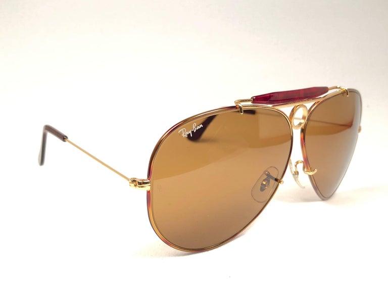 Ray Ban Vintage Shooter Tortuga 62Mm B15 Lenses B / L Sunglasses, 1980s ...
