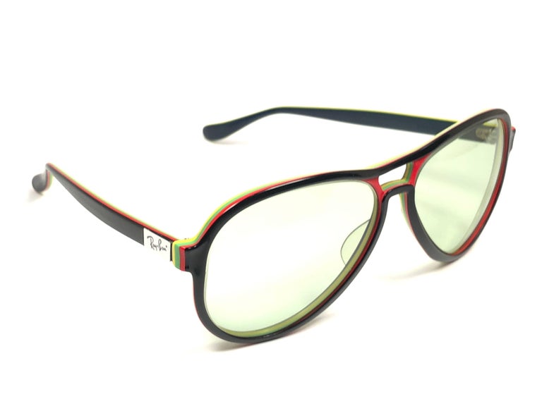 New Vintage Ray Ban B&L Vagabond Rasta Changeable Green Lenses ...